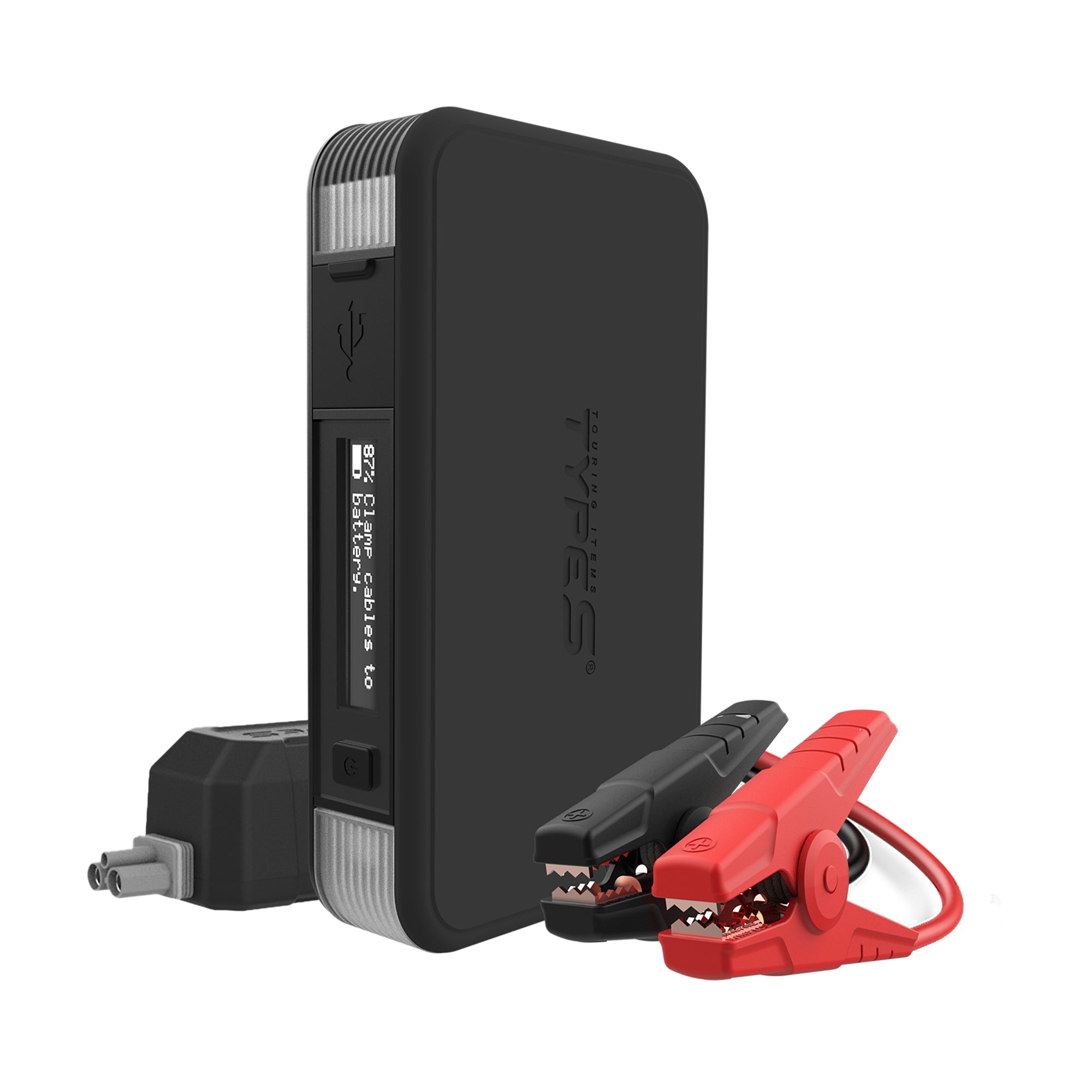 TYPE S Jump Starter 10,000mAh with LCD and Emergency Light-