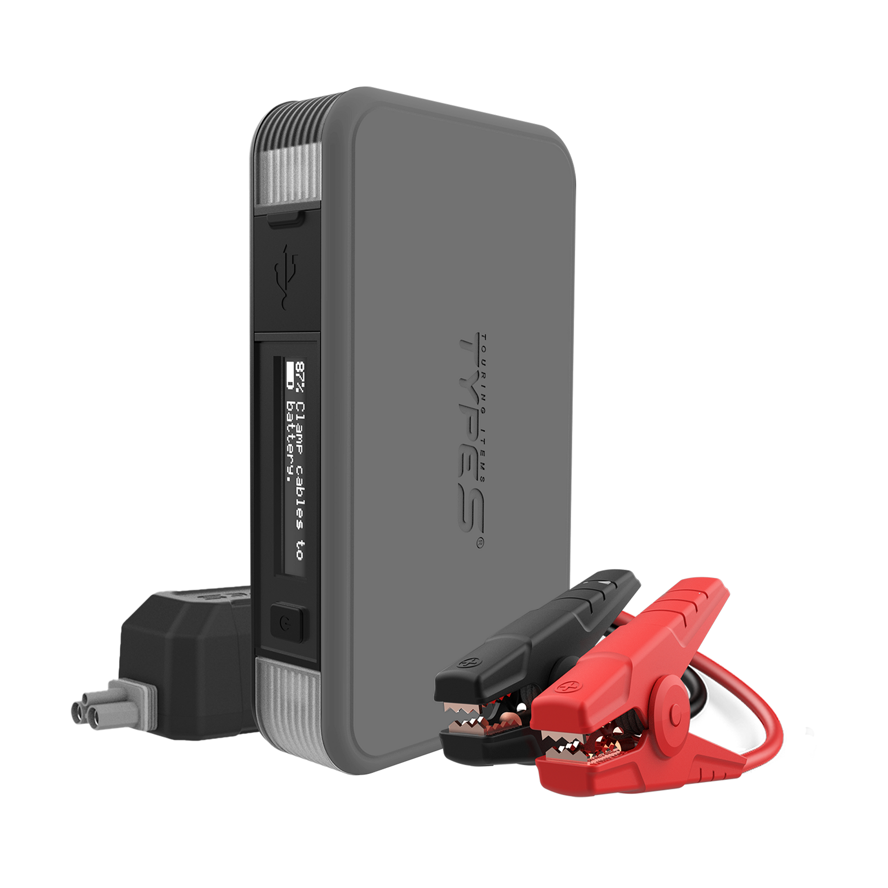 TYPE S Jump Starter 10,000mAh with LCD and Emergency Light-