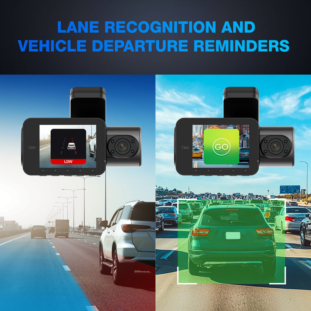 T402 Dual View 4K Dashcam with Enhanced AI features