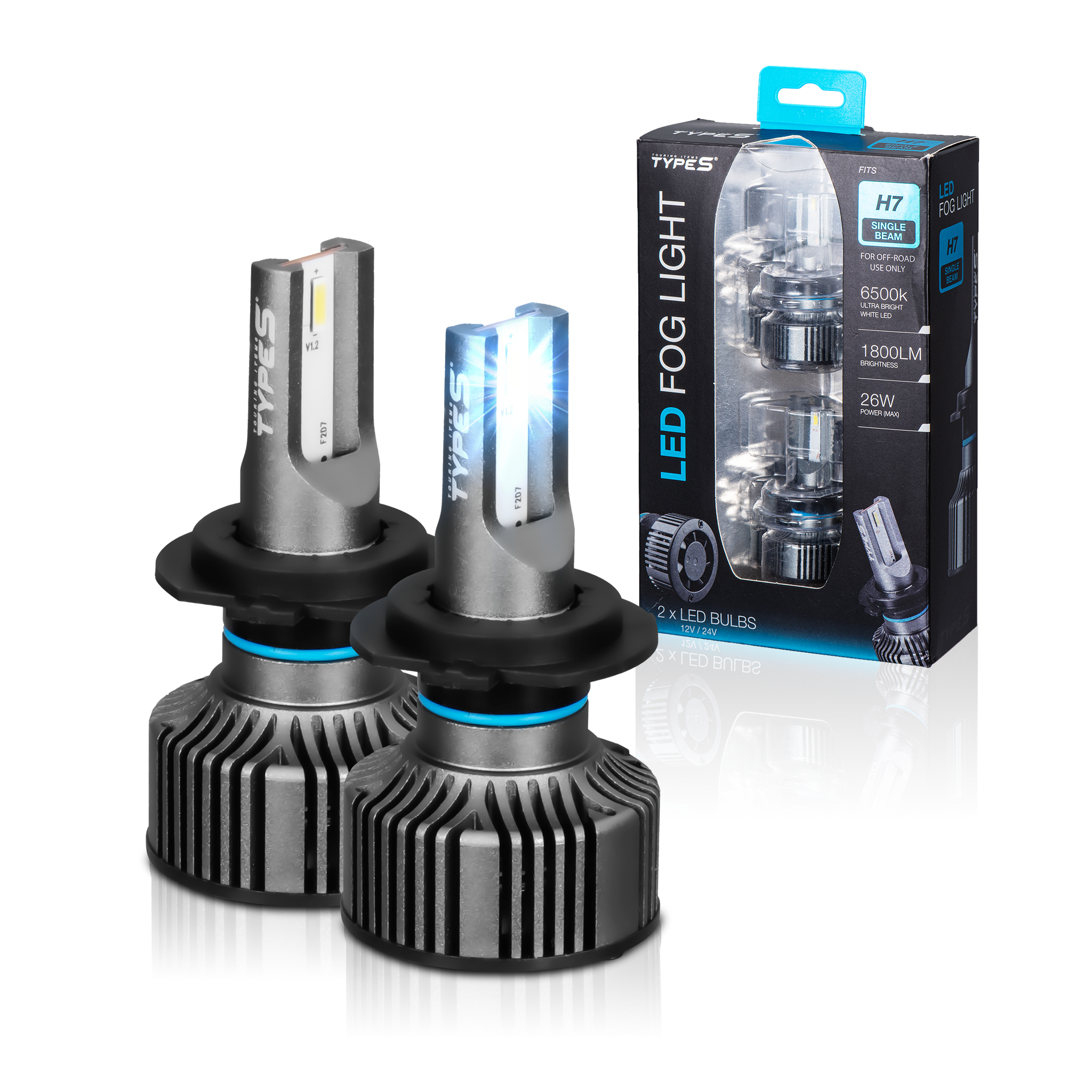 H7 LED Fog Light Kits For Cars - Single Beam Replacement Fog Lighting ...