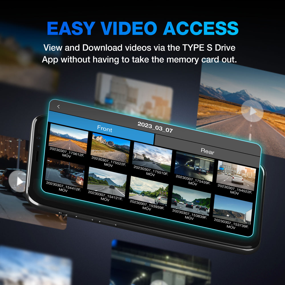 TYPE S S402 Pro Ultra HD 4K Dual View Dashcam with 2K Cabin View Cam