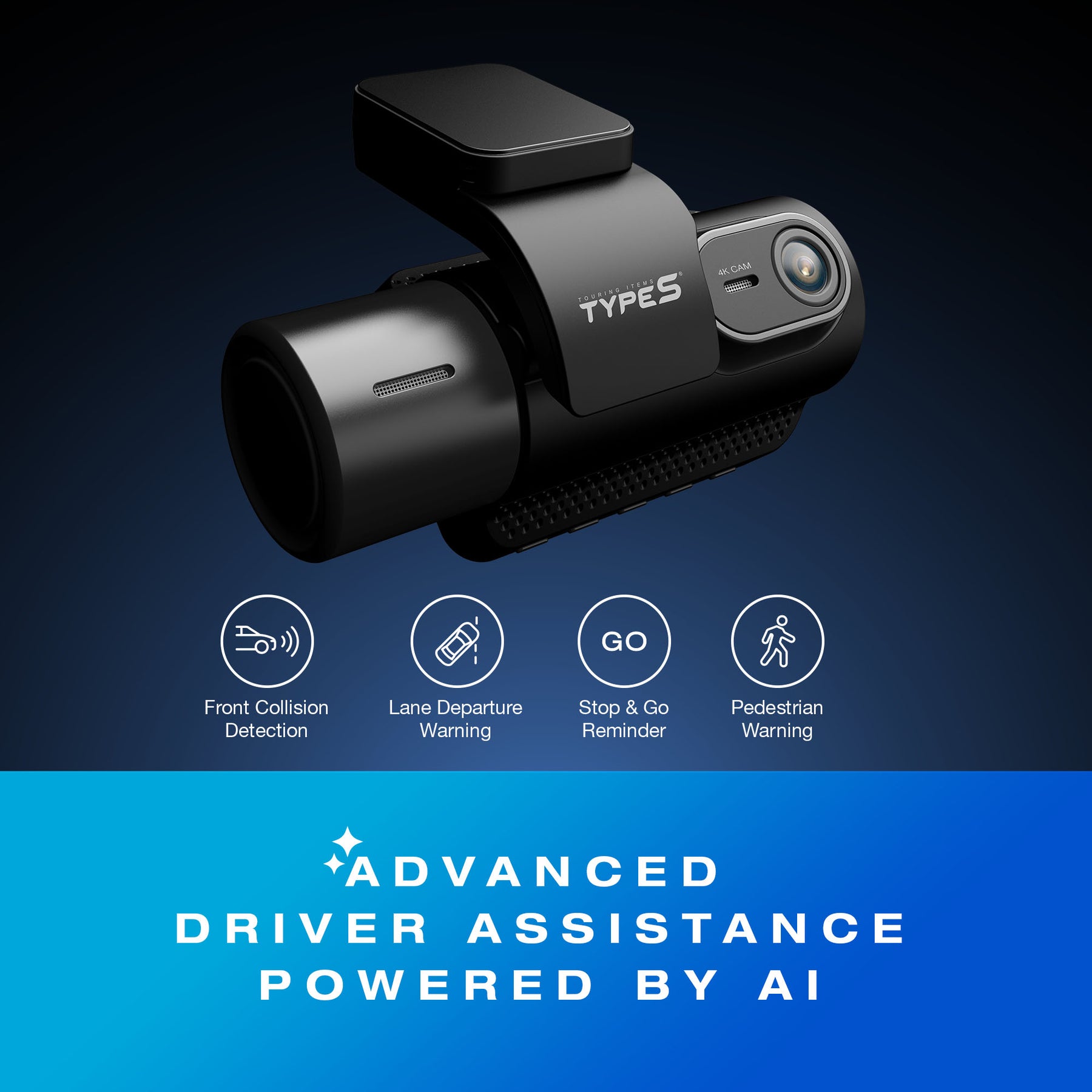 T402 Dual View 4K Dashcam with Enhanced AI features