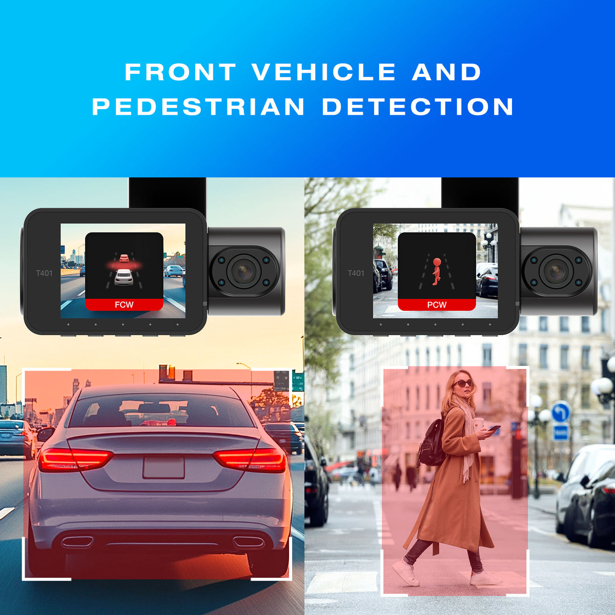 T402 Dual View 4K Dashcam with Enhanced AI features