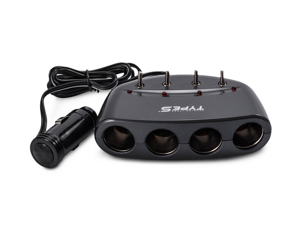 12V Splitter & Extender - 4 Way Automotive Socket Extender AC02165-1 ...