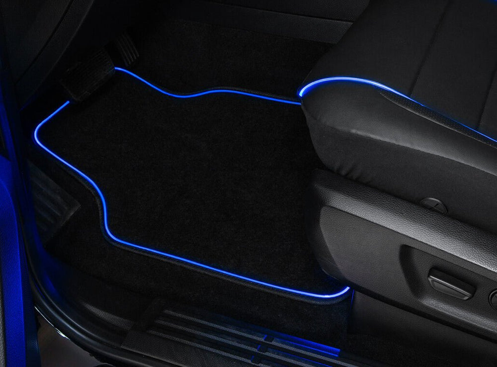 TYPE S LED Lighted Floor Mat (Carpet) 2 Piece, Multicolor RGB Glow, Ap