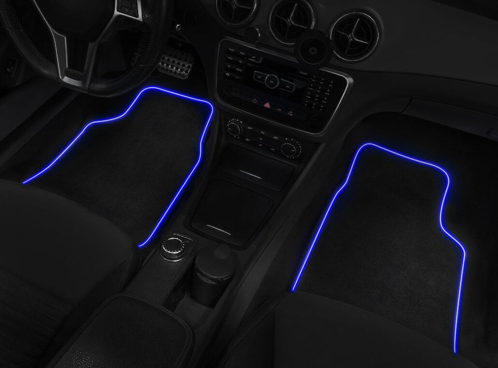 TYPE S LED Lighted Floor Mat (Carpet) 2 Piece, Multicolor RGB Glow, Ap