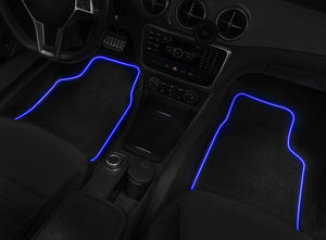 TYPE S LED Lighted Floor Mat (Carpet) 2 Piece, Multicolor RGB Glow, Ap