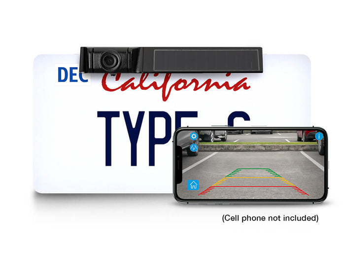 TYPE S Solar Powered 1080p App View Wireless Backup Camera with Adjust
