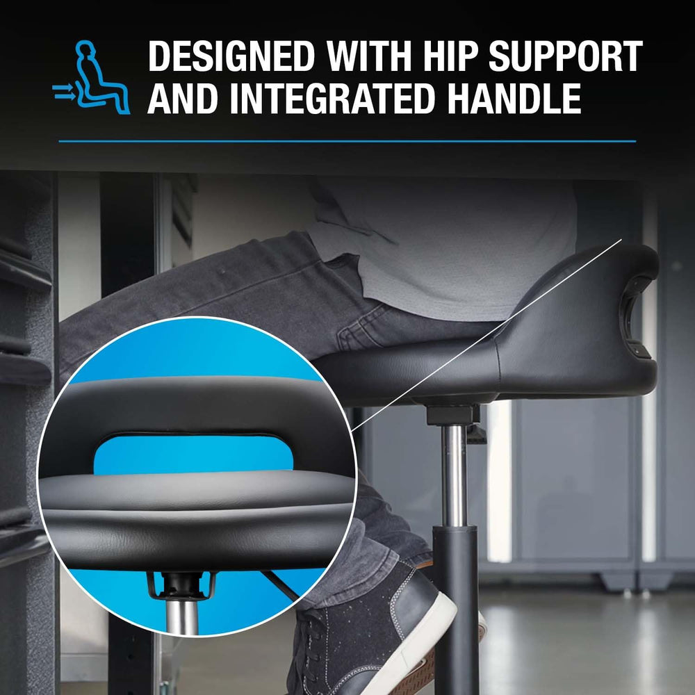 Cushioned Shop Stool - Garage Pneumanic Stool Seat - AC533733 | Type S Auto